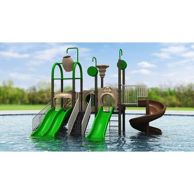 China Kids Fun Water Playground Outdoor Water Play House Water Park Spray Slides for Hotel Area for sale