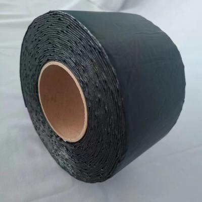 China Popular Gun Grey Aluminum Foil High Density Bitumen Tape ,Rubber Bitumen Self-Adhesive Waterproofing Band for sale