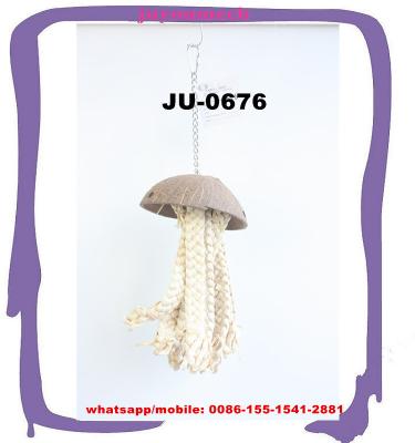 China OEM accept coconut shell corn husk pets toys/birds chewing biting climbing toy JU-0676 for sale