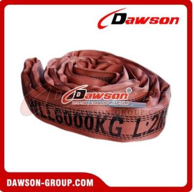 China high tenacity 100% polyester 6000KG round sling from Dawson for sale