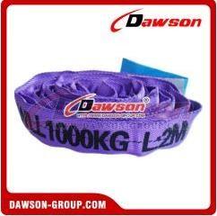 China EN1492-2 100% polyester 1 ton round sling flexible belt for sale