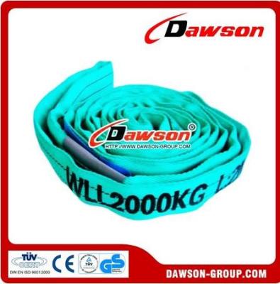 China 2 ton polyester yarn endless round slings for lifting with CE GS for sale