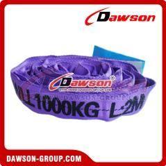 China Round polyester yarn webbing sling with certificates for sale