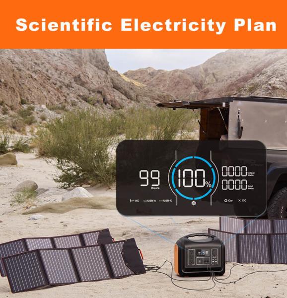 Quality 110V-240V Portable Solar Power Station with LiFePO4 Battery and Solar Panel for sale