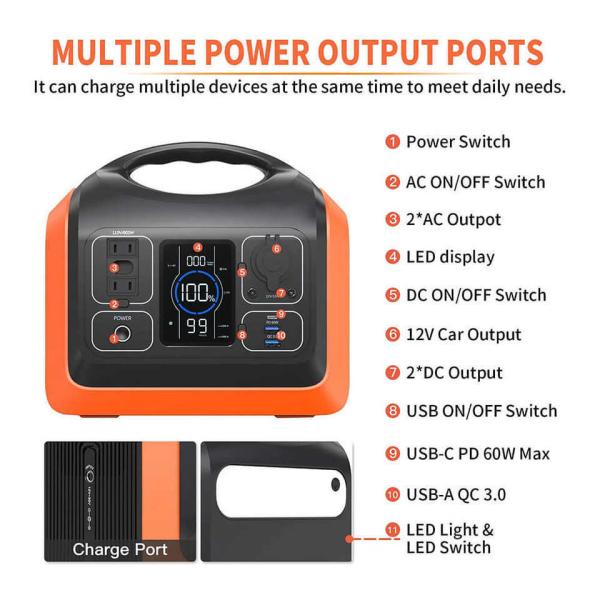 Quality 110V-240V Portable Solar Power Station with LiFePO4 Battery and Solar Panel for sale
