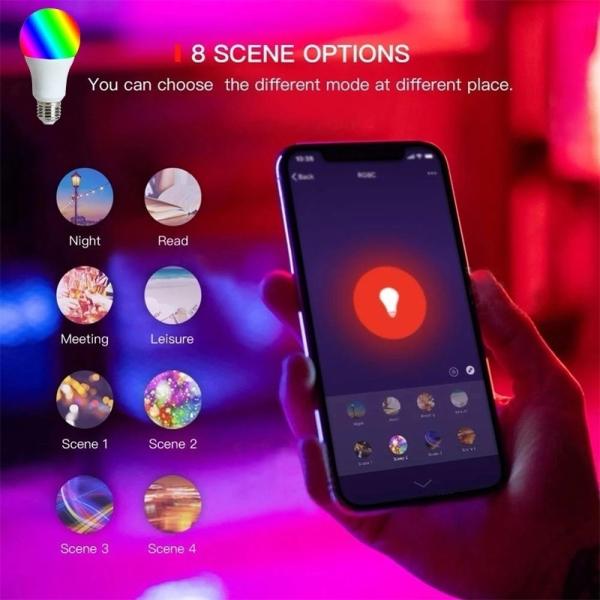 Quality 80lm/W Lamp Luminous Efficiency Multicolor Dimmable TUYA WiFi LED Light Bulb For for sale