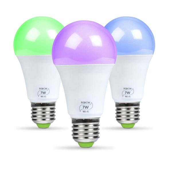 Quality 7w Wi-fi Tuya Led A Bulbs Rgbw Color Changing Led Bulb Light E27 Auto Led Wifi for sale
