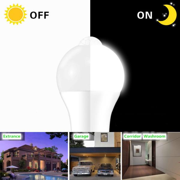 Quality 12w Body Sensor Control Bulb With E27 E26 B22 Light Base 2- and 80lm/W Lumen for sale