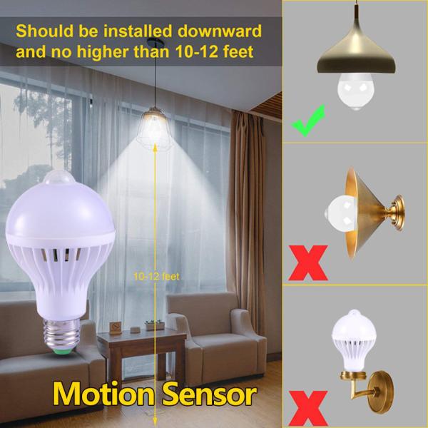 Quality LED Chip Epistar Sanan 5w 7w 9w 12w 15w Motion Sensor Bulb LED Light for Energy for sale