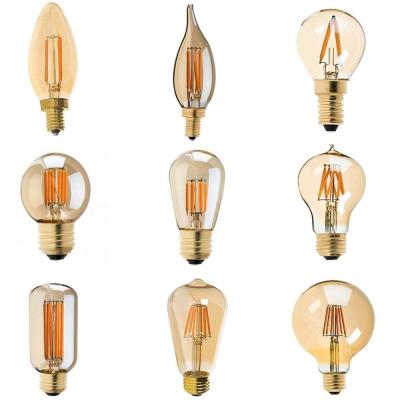 Cina Copertura di vetro A60 Lampada a incandescenza a LED E27 Tipo di base 4w6w8ww Edison Lampade a LED in vendita