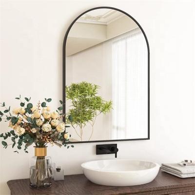 Customized Logo Decorative Wall Mirror with Arched Aluminum Frame and Customer Logo