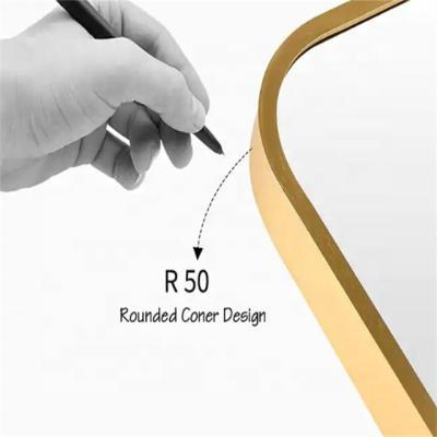 China Clear Gold Mirror Bath Mirror Full Length Aluminum Alloy Standing Decorative Wall Mirror for sale