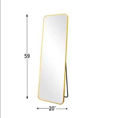China Clear Modern Full-Length Aluminium Alloy Mirror with Stand Custom Graphic Design Solution for sale