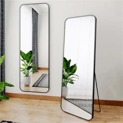 China Clear Modern Full-Length Aluminium Alloy Mirror with Stand Custom Graphic Design Solution for sale