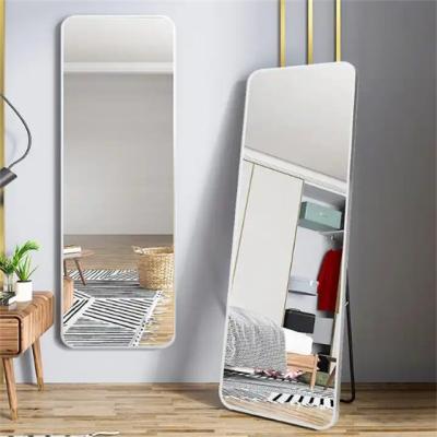 China Clear Modern Full-Length Aluminium Alloy Mirror with Stand Custom Graphic Design Solution for sale