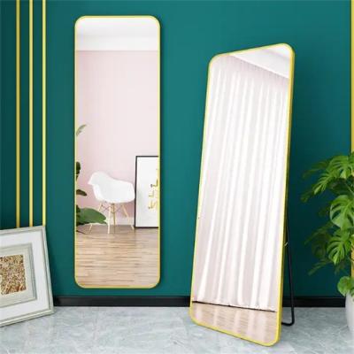 China Clear Modern Full-Length Aluminium Alloy Mirror with Stand Custom Graphic Design Solution for sale