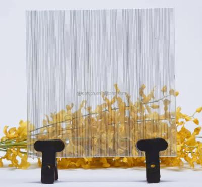 China Kitchen Staircase Decorative Glass with Fine Polished Edge and PVB SGP Mesh Pattern for sale