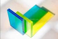 China Apartment Kitchen Staircase Blue PVB Laminated Safety Glass with Solid Structure for sale