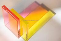 China Solid Structure Orange PVB Laminated Safety Glass for Kitchen Staircase Decoration for sale