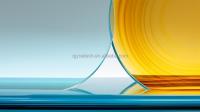 China Solid Structure Orange PVB Laminated Safety Glass for Kitchen Staircase Decoration for sale