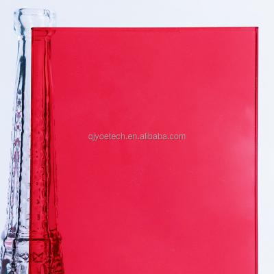 Solid Structure Red PVB Laminated Safety Glass for Building Kitchen Staircase Decor