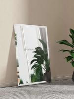 China Custom Logo Rectangle Shape Double-Coated Clear Silver Glass Mirror for Bathroom Usage for sale