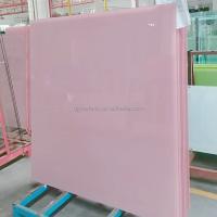 China Kitchen Staircase Decorative Glass with Solid Structure and Pink PVB Laminated Safety for sale
