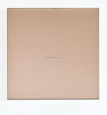 China Bronze Acid Etched Double-Coated Silver Glass Mirror Sheet Ideal for Bathroom Partition Design for sale