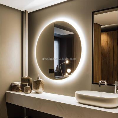 China Polished Edge LED Backlit Frameless Bathroom Vanity Silver Mirror with 3-6mm Thickness for sale