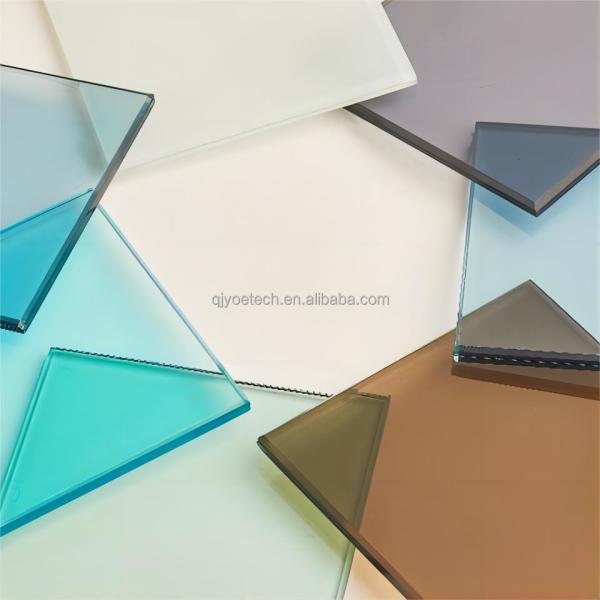 Quality Tempered Light Green PVB Colored Laminated Safety Glass for Kitchen Staircase for sale