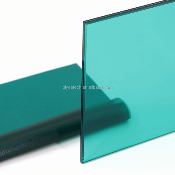 Quality Stylish Dark Green PVB Colored Laminated Safety Glass for Villa Building for sale