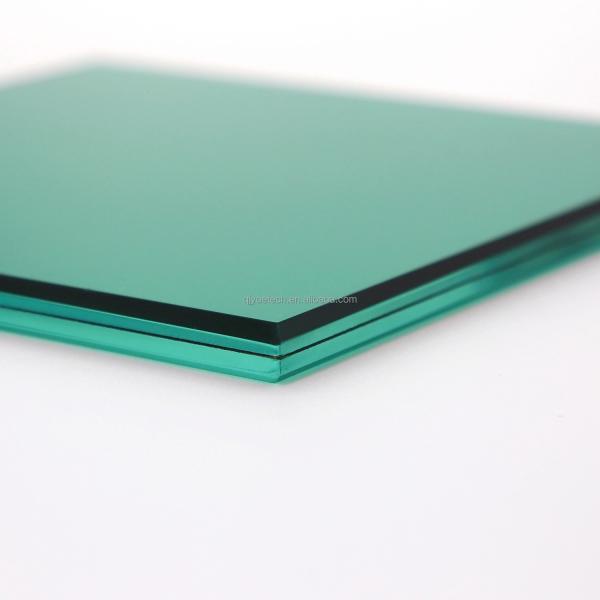 Quality Stylish Dark Green PVB Colored Laminated Safety Glass for Villa Building for sale