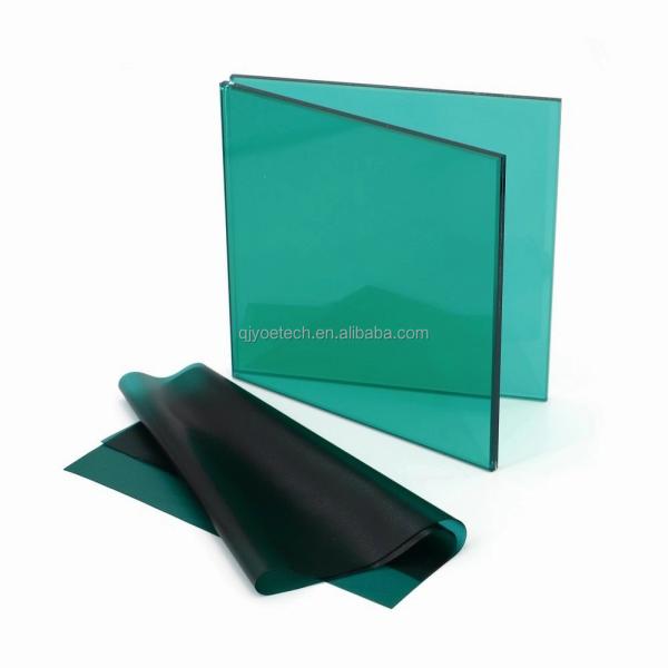 Quality Fine Polished Edge French Green Hollow Laminated Safety Glass for Staircase for sale