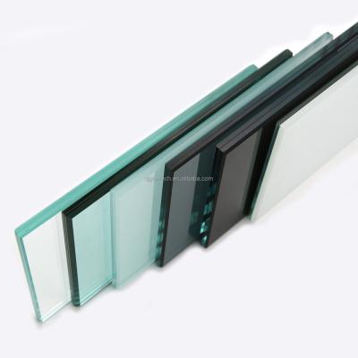 China Exterior Black PVB Laminated Safety Glass for Kitchen Staircase Railing Flat and Safe for sale