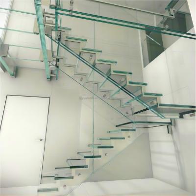 China Interlayer of EVA/PVB/SGP Laminated Safety Glass Staircase for Superior and Durability for sale
