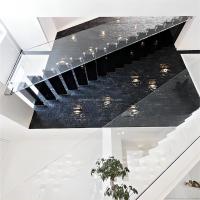 China Solid Structure Custom Black PVB Laminated Safety Glass Staircase for and Durability for sale
