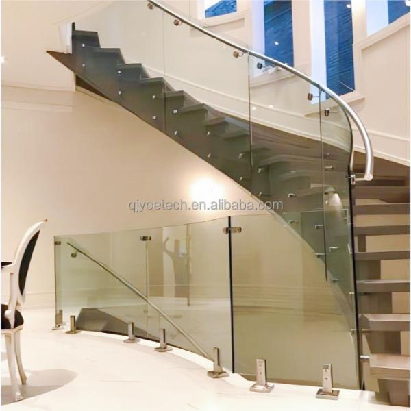 Quality 3-15mm Thickness Curved Tempered Glass Panel for Indoor Outdoor QJY-TG for sale