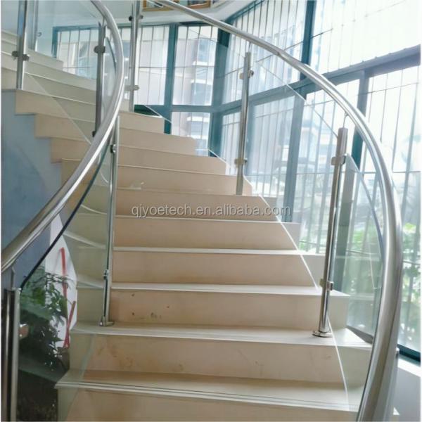 Quality 3-15mm Thickness Curved Tempered Glass Panel for Indoor Outdoor QJY-TG for sale