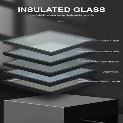 China 6 12A 6 Low-E Argon Gas Tempered Insulated Decorative Window Laminated Reflective Building Glass Flat Shape for Curtain Wall for sale