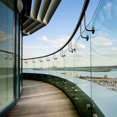 China AS/NZS2208 1996 Certified U Channel Base Tempered Glass Railings for Outdoor Projects for sale
