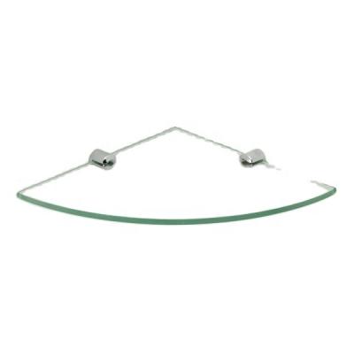 Polished Edge Tempered Glass Bathroom Shelves for Slat Wall Display Customized Sizes