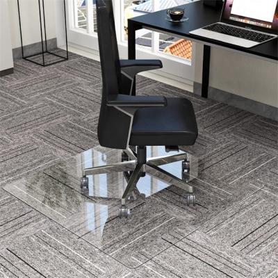Industrial Grade Clear Tempered Glass Chair Mat 1/5