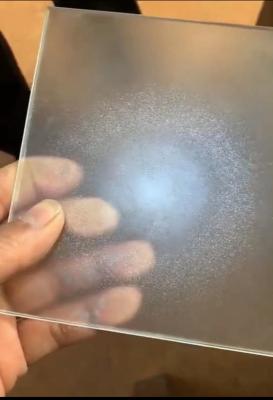 China Customized Logo Frosted Etched Matt Satin Frost Acid Decorative Etching Fluted Glass for Cabinet for sale