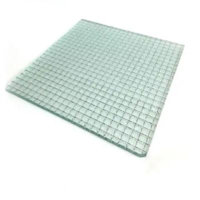China Hollow Structure 6mm 8mm Safety Metal Mesh Laminated Wired Glass for Villa for sale