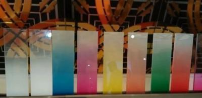 China Customized Printing 6-15 MM Silk Screen Printing Glass Tempered Printed Gradient Shower Room for sale