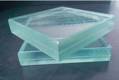 Cina Anti-slip Frost Acid Etch Tempered Glass per decorazione del pavimento Scopo Disegno personalizzato in vendita
