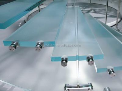 Cina Decorazione del pavimento delle scale 3-15mm Spessore antiscivolo Satin Acid Etch Vetro laminato in vendita