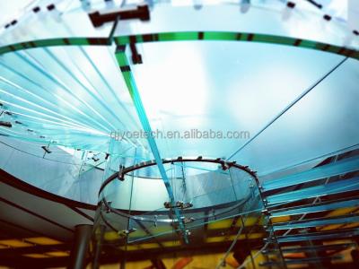 Cina Decorazione del pavimento delle scale 3-15mm Spessore antiscivolo Satin Acid Etch Vetro laminato in vendita