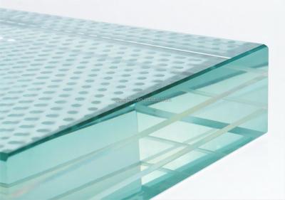 Cina Decorazione del pavimento delle scale 3-15mm Spessore antiscivolo Satin Acid Etch Vetro laminato in vendita