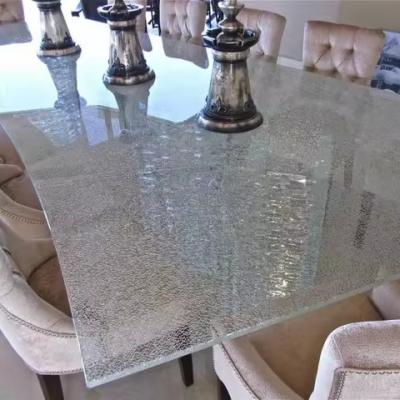6-12mm Decorative Broken Glass Table Top for Home Furniture Made of Tempered Glass